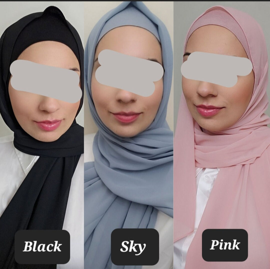 Matching Chiffon Hijab & Cap sets – Kay collection